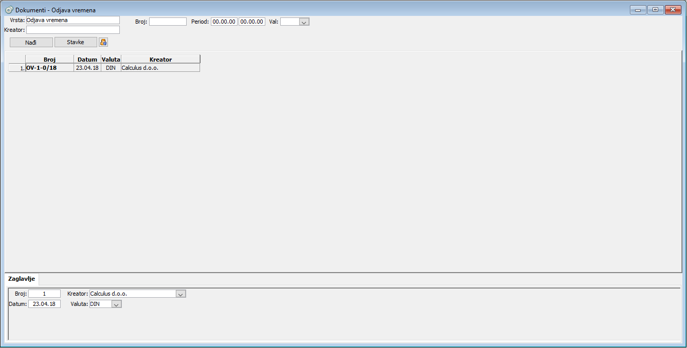 Calculus 12 | Odjava vremena